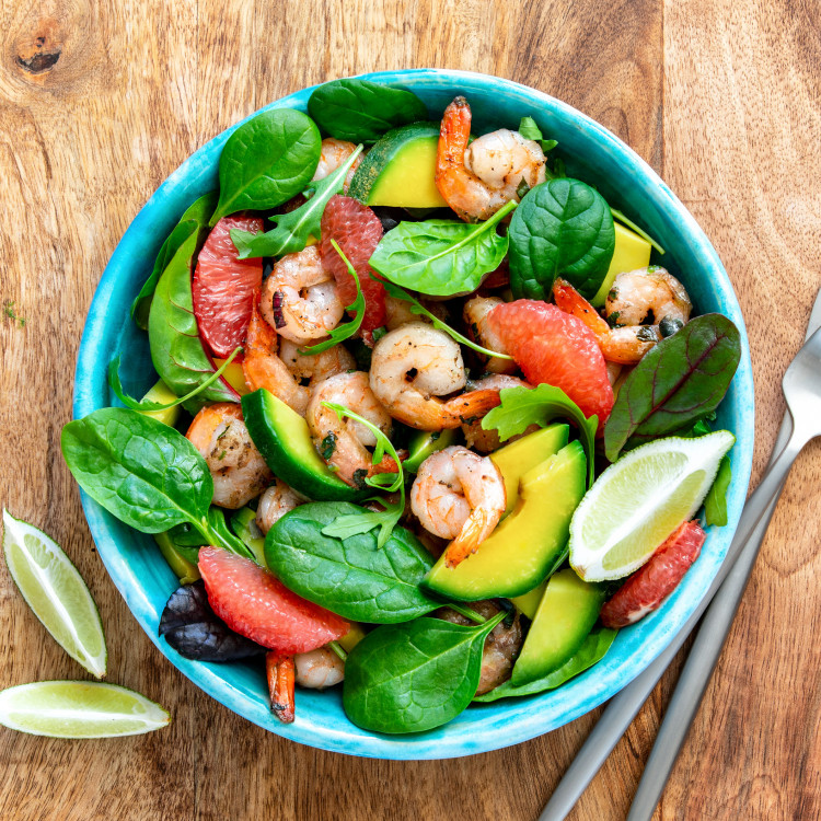 Salade de crevettes de Matane, vinaigrette aux agrumes | Antoine.ca